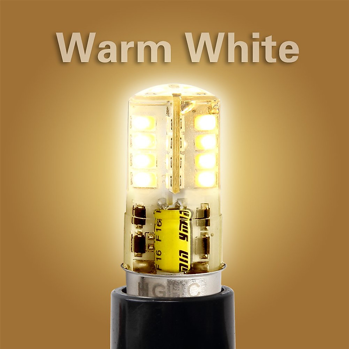 HRYSPN 4PCS BA15S LED Bulb 12V, Waterproof Bulb, 1141 1156 Bayonet Single Contact Base for Landscape RV Camper Interior Marine Boat Trailer Lights, Warm White 3000K