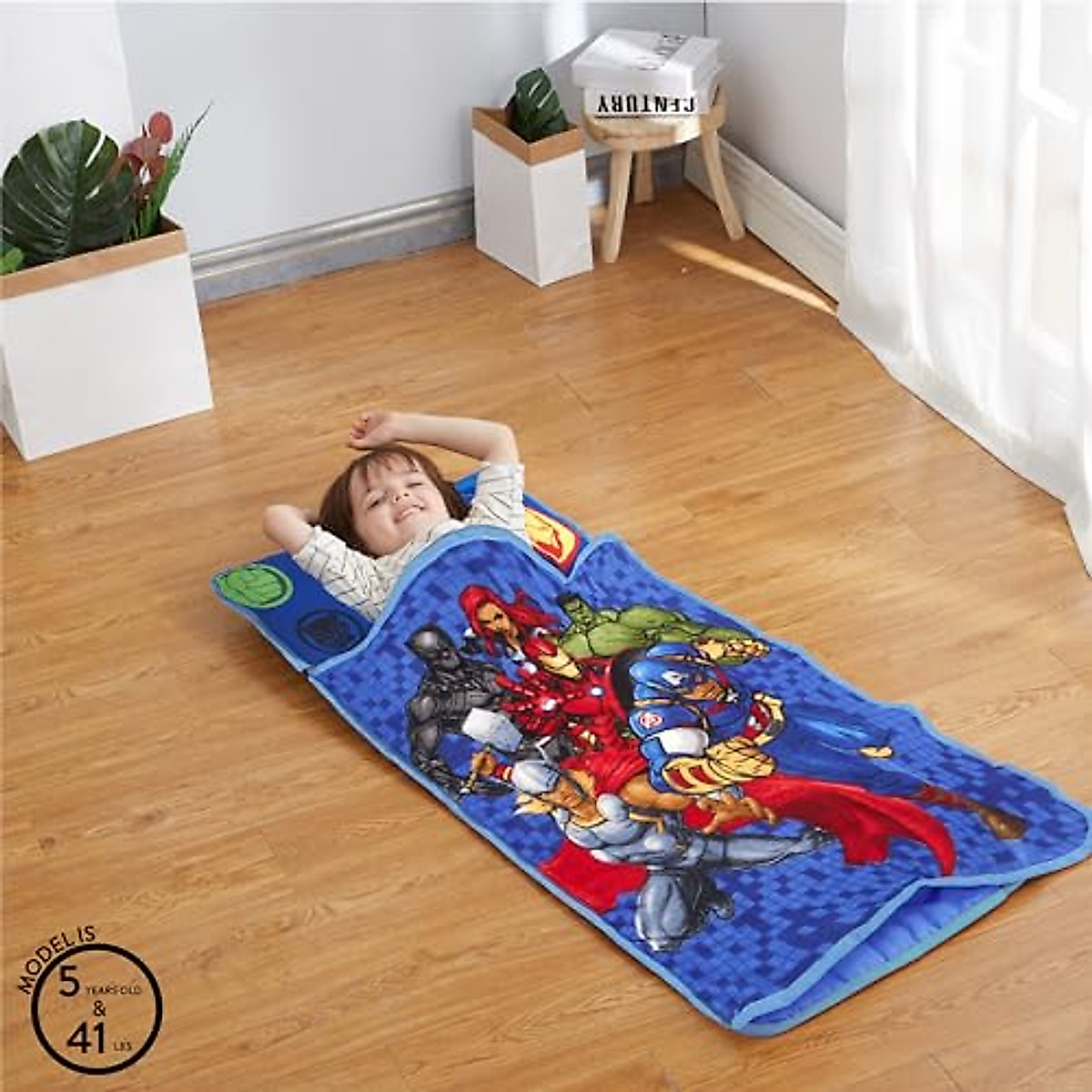 Paw Patrol Super Soft Plush Toddler Quilted Nap Mat with Built in Blanket and Pillow, 20" Wx46 L