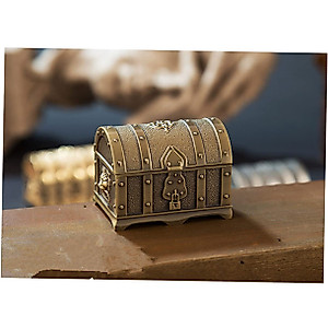 VOSAREA Box Jewelry Box Loose Bead Case Alloy Boxes Toy Storage Cubes Toy Organizer Toy Storage Organizer Portable Buttons Bin Antique Treasure Chest Storage Box Child Screw