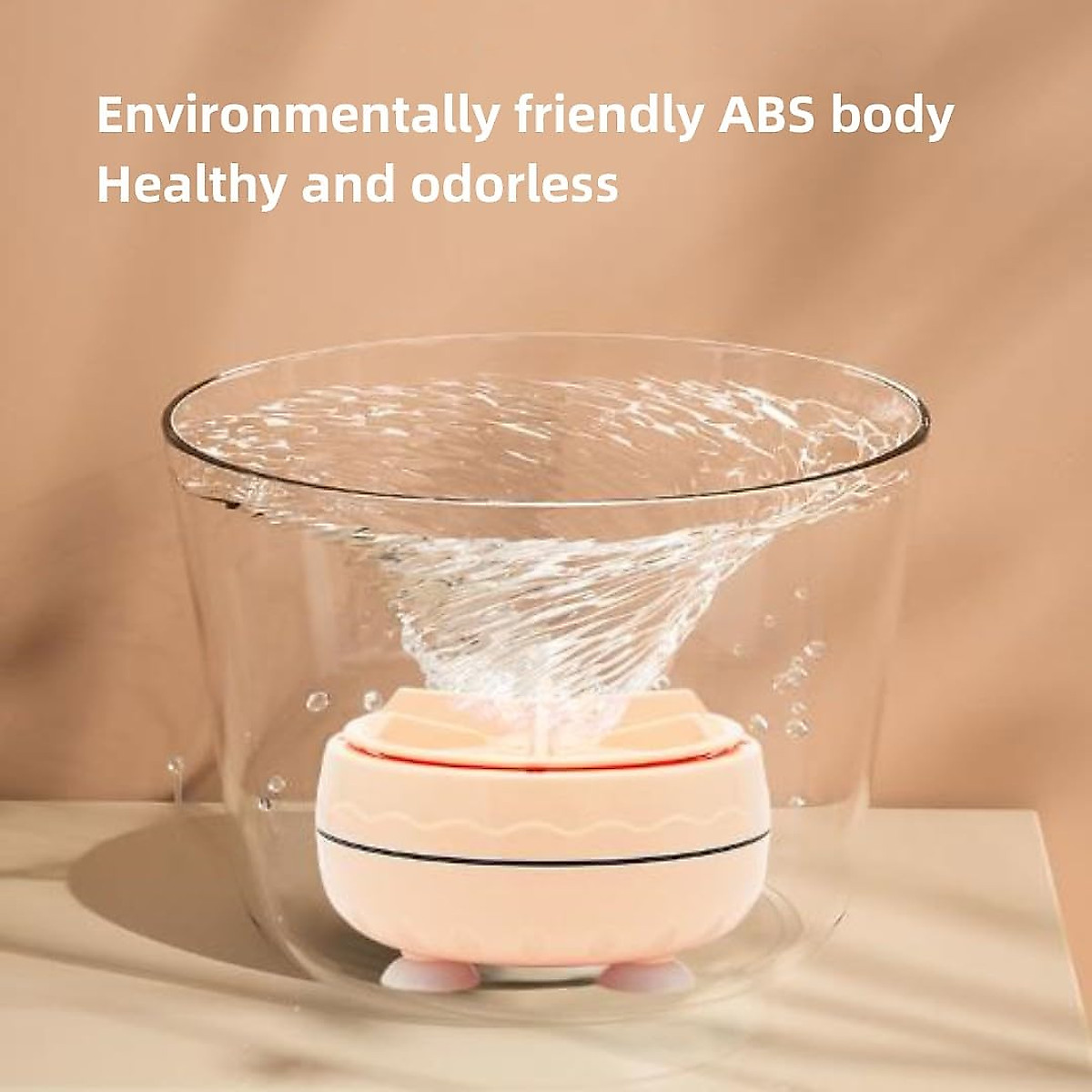 Portable Washing Machine，Ultrasonic Mini Multifunctional Washing Machine，Fully Automatic Turbine Mobile Cleaning Machine，Suitable for Travel, RV, Camping, Home or Apartment Laundry Used (Pink)