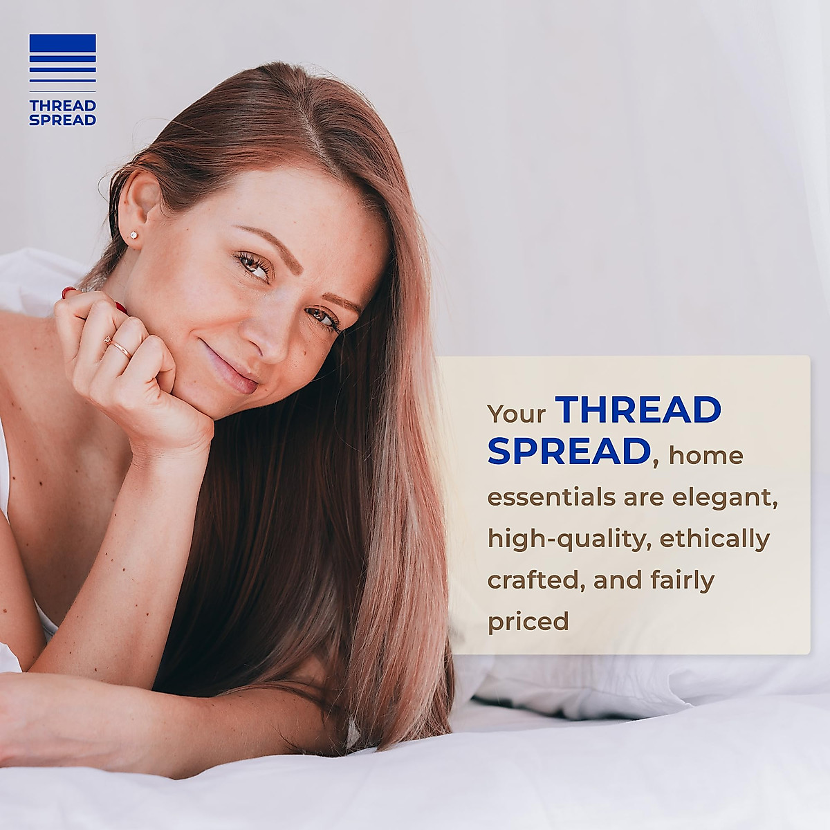 THREAD SPREAD 100% Egyptian Cotton Sheets Full Size - 600 Thread Count White Sheet, 4 PC 16" Deep Pocket Full Size Sheets Sets, High Thread Count Soft Cooling Sateen Weave Cotton Hotel Luxury Sheets