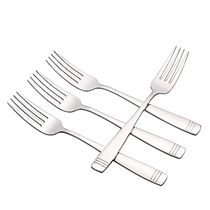 Leendines 12 Pieces Table Forks, Stainless Steel Dinner Forks