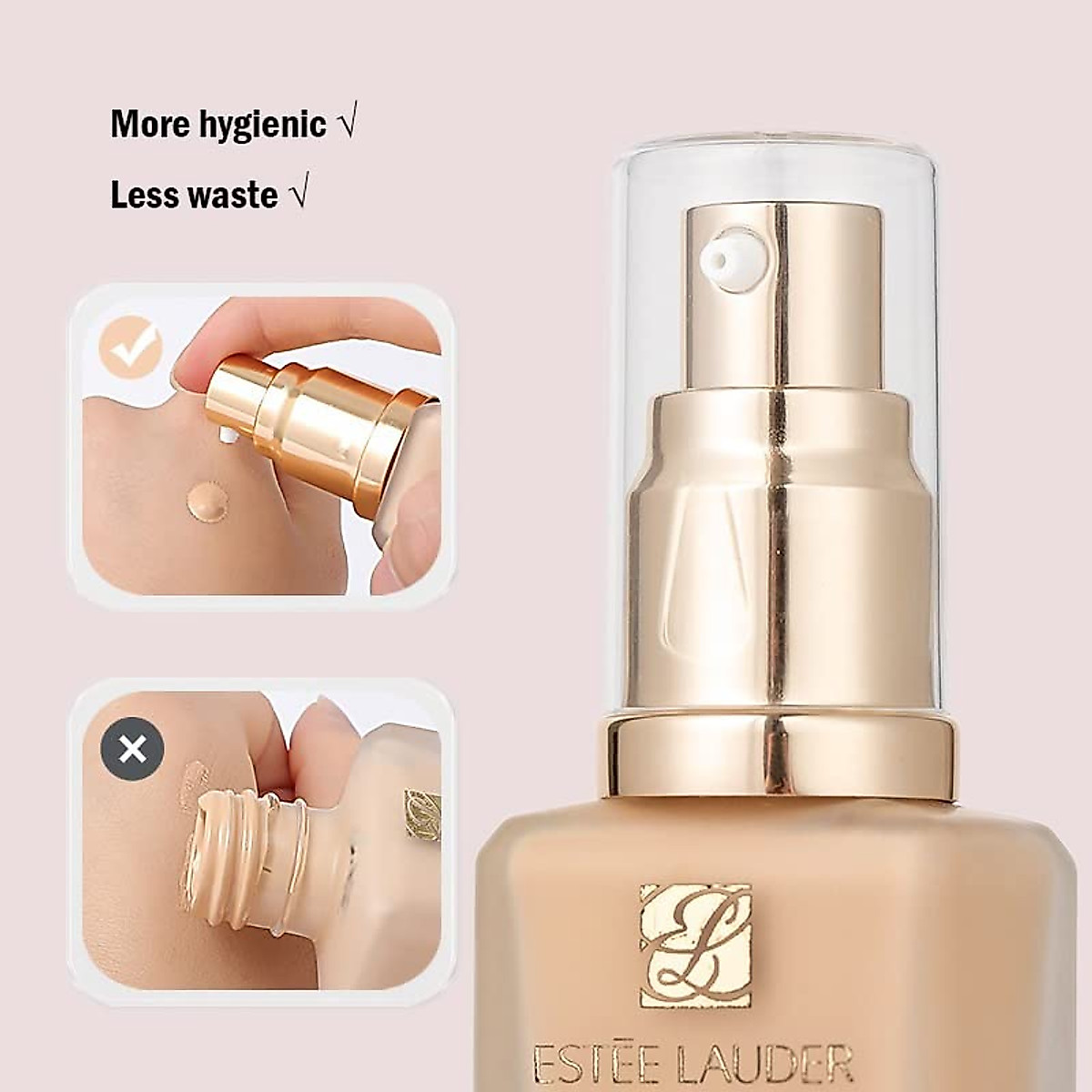 Chris.W 2Pack Foundation Pump for Estee Lauder Double Wear Foundation(Gold)