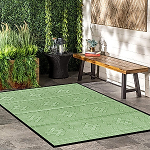 ARSUK Outdoor Plastic Rug for Patio Clearance 59"x39", Beach Picnic Blanket, Reversible Floor Mat for Garden, Camping Carpet, RV Porch, Deck, Backyard, Balcony, Lightweight Foldable