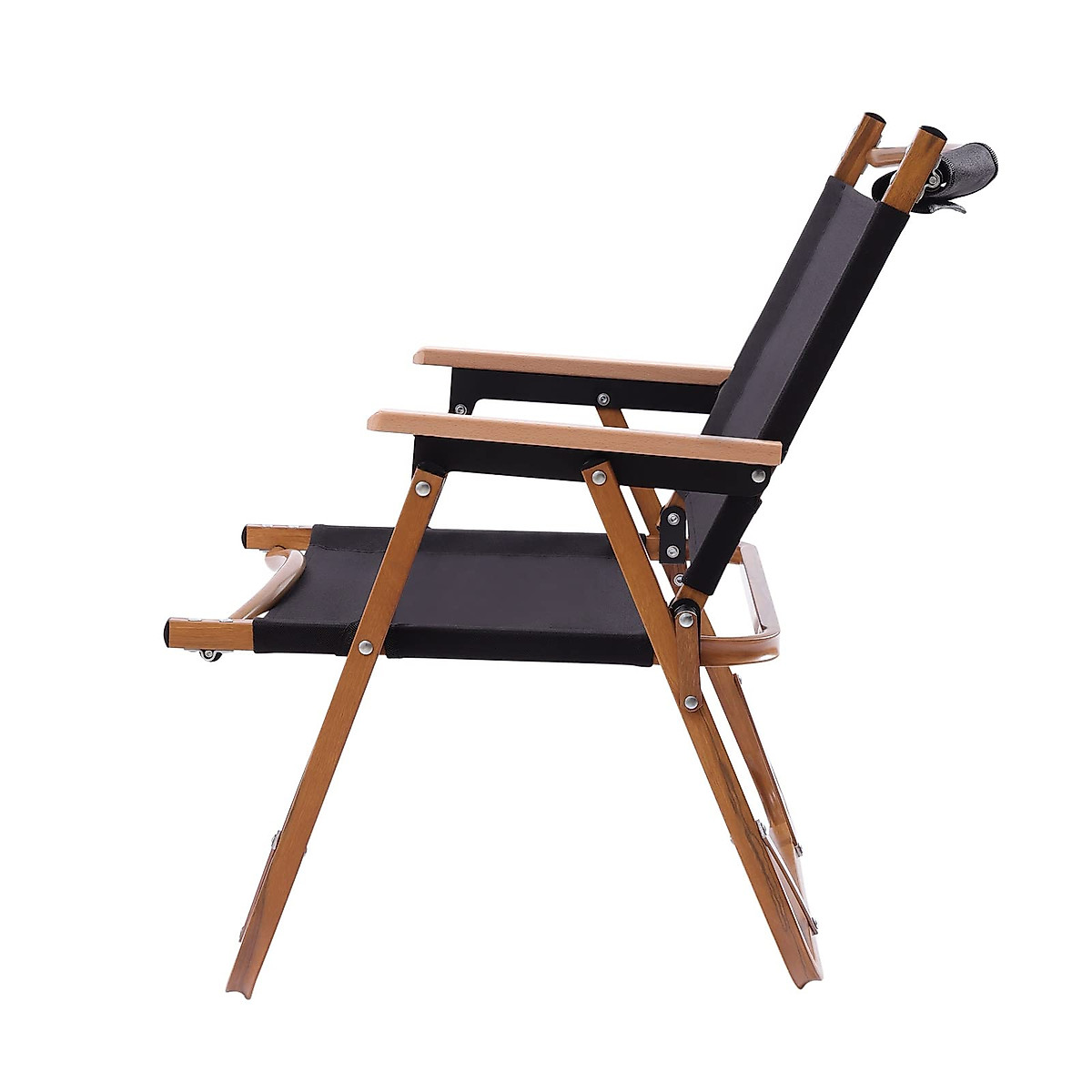 BANLICALI Camping Chairs, Folding Camping Chair, Portable Outdoor Folding Chair for Camping, Traveling, Barbecuing, Picnics Black Load 120kg/264.55lbs