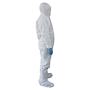 NOW INTERACTIVES YLD Disposable Protective Coverall Hazmat Suit, Heavy Duty Painters Coveralls (Medium) (1 pc)