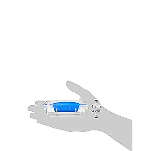Sistema KLIP IT Rectangular Collection Food Storage Container, 6.7 oz./0.2 L, Clear/Blue