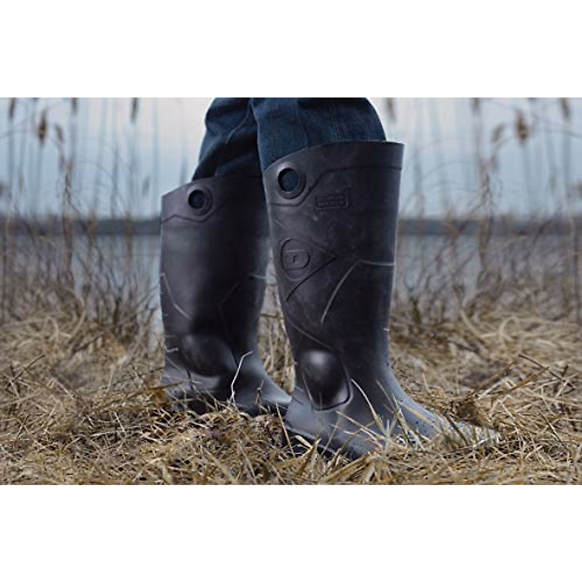 Dunlop Protective Footwear, Chesapeake plain toe Black Amazon, 100% Waterproof PVC, Lightweight and Durable, 8677577.11, Size 11 US