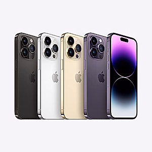 Apple iPhone 14 Pro Max, 256GB, Deep Purple - Unlocked (Renewed)