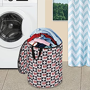 Ghost Buffalo Check Plaid Halloween Pop Up Laundry Hamper with Lid Foldable Storage Basket Collapsible Laundry Bag for Apartment Travel Picnics