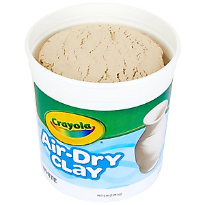 Crayola Air Dry Clay Bucket, No Bake Clay for Kids, Modeling Clay Alternative, 5 lb Resealable Bucket, White