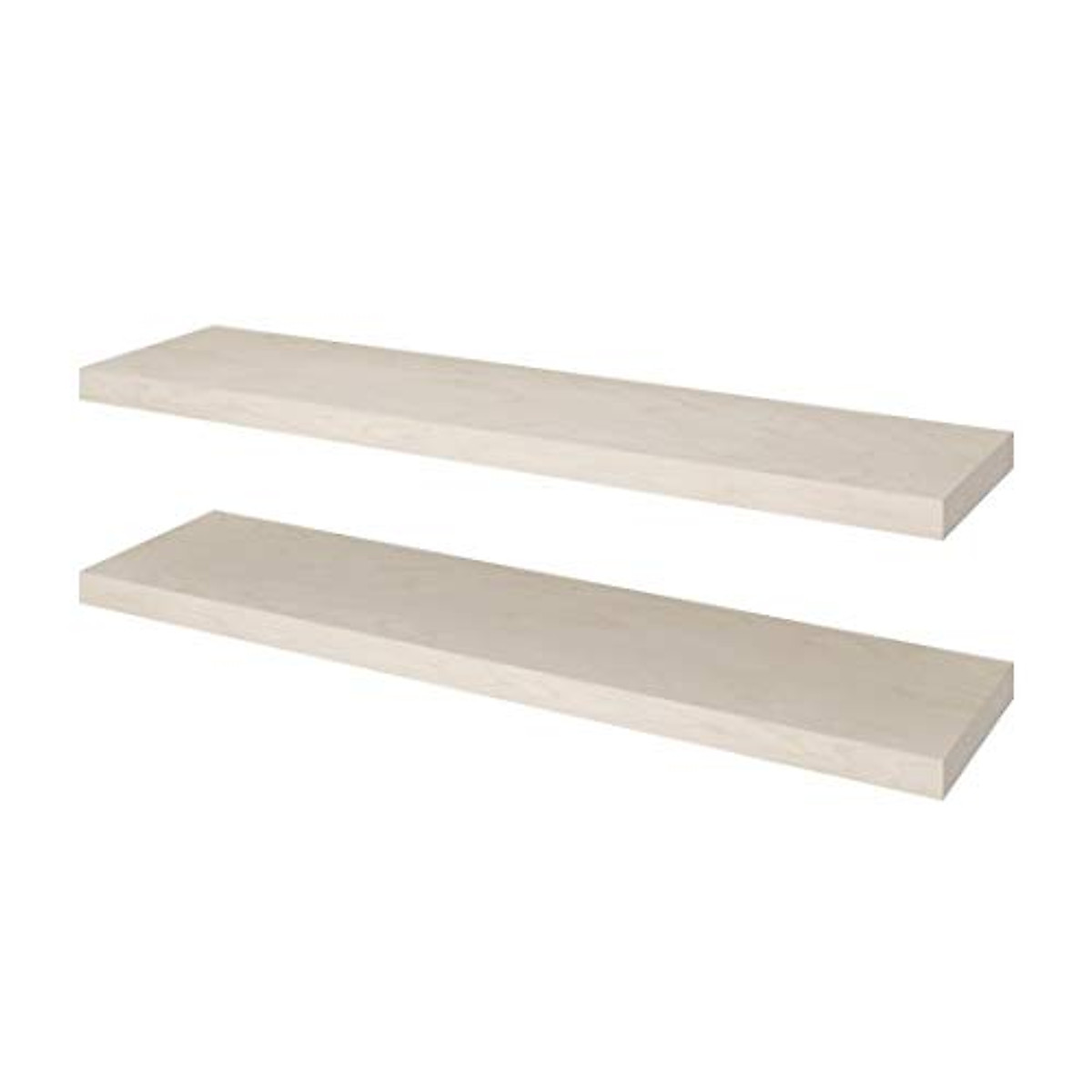 Bestar Universel 12W Set of 48W x 12D Floating Shelves in Natural Yellow Birch