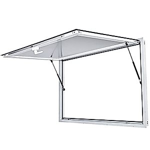 VEVOR Concession Window 36 x 36 Inch, Concession Stand Serving Window Door with Double-Point Fork Lock, Concession Awning Door Up to 85 Degrees for Food Trucks, Glass Not Included