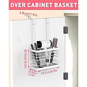 Hair Dryer Holder, REFLYING White Hair Dryer Organizer Wall Mounted, 8 Adjustable Height, Over Door Cabinet Hair Dryer Stand Holder Hands Free, Hair Dryer Holder Stand, Hair Straighteners,3 Sections