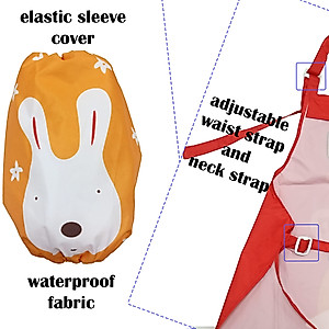 sanseble Kids Apron Art Painting Cooking Craft Gardening Toddlers Childs Boys Girls Smock with Pocket Waterproof