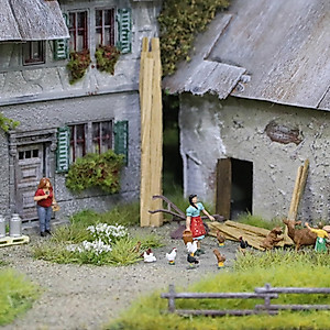 Warmtree 20 Pcs Static Grass Bushy Tufts Lowland Shrubs Model Kit Scenery Model DIY Miniature for Train Landscape Railroad Scenery Sand Military Layout Model War Gaming Terrain(Autumn Green)