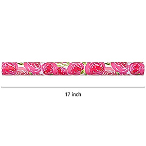 RUSPEPA Reversible Wrapping Paper Roll - Watercolor Style Pink Rose and Stripe Pattern Great for Mother's Day, Birthday, Party, Wedding and More - 17 Inches X 32.8 Feet