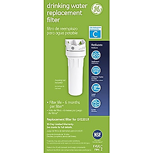 GE FXULC Drinking Water System Replacement Filter White, 9.00 x 2.00 x 2.00 inches