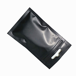 PABCK 100 Pieces Resealable Airtight Matte Window Zipper Lock Bags with Euro Hang Hole 2.3x3.9 inch(Inside Size 1.9x2.5inch) for Zip Food Storage Lock Pouch