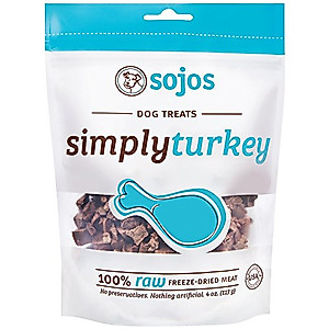 Sojos Simply Turkey Freeze-Dried Dog Treats, 4 oz