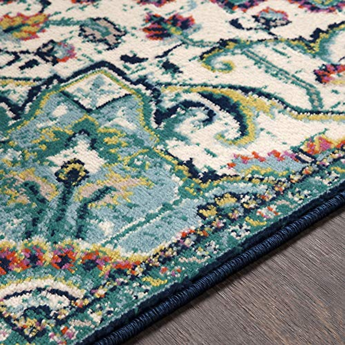 Artistic Weavers Wendy Vintage Medallion Area Rug,6'7" x 9'6",Teal/Dark Blue