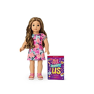 American Girl Truly Me 18-inch Doll #118 with Hazel Eyes, Caramel Hair w/Highlights, Light Skin, T-shirt Dress, For Ages 6+