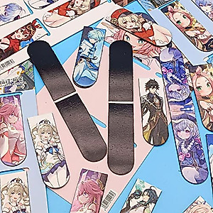 Anime Bookmark Magnetic Bookmark 18pcs Anime Gifts Anime School Supplies Anime Merch Anime Stuff (Yuan bookmarks-18pcs)