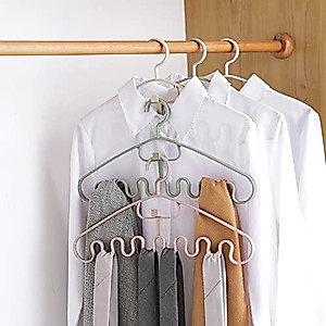 Wave Pattern Stackable Hangers 8 Slots, 5/10pcs Multifunctional Magic Wave Pattern Plastic Hangers, Smart Closet Organizer Hangers Space Saver for Tank Top Bra Hangers in Bulk (5,White)