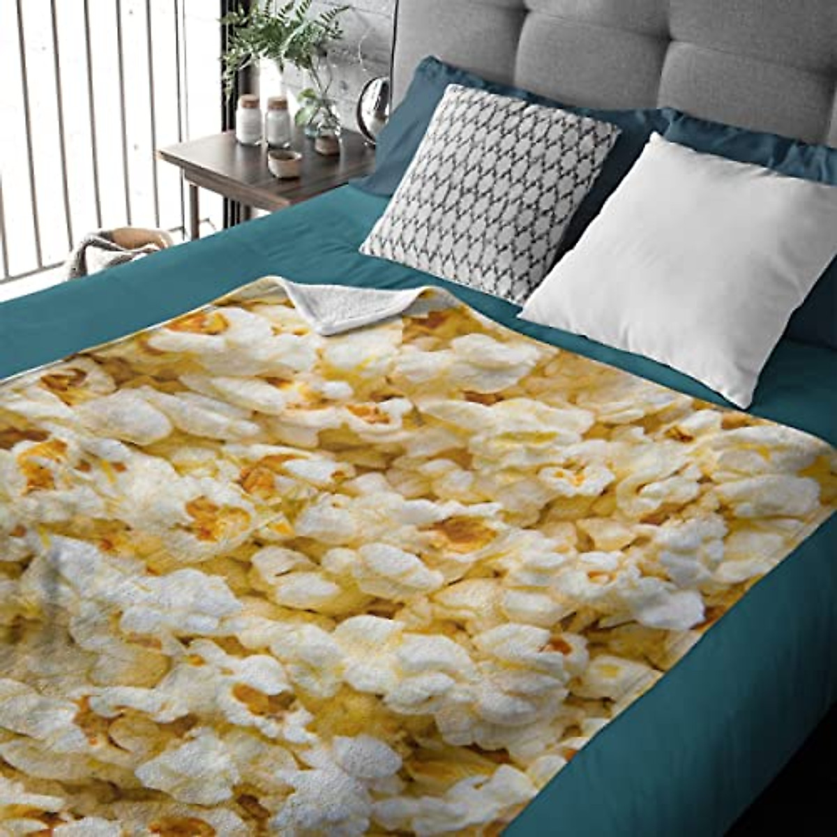 Darani Popcorn Fun Novelty Food Lightweight Super Soft Cozy Throw Blanket Warm and Lightweight Soft Flannel Blankets 40x30 XSmall for Puppy Bed Blanket