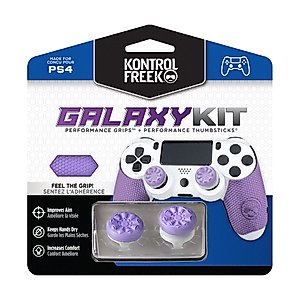 KontrolFreek FPS Freek Galaxy Performance Kit for PlayStation 4 Controller (PS4) | Includes Performance Thumbsticks and Performance Grips | Purple