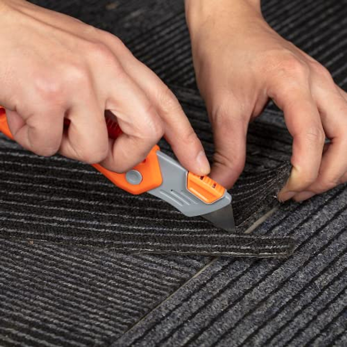 KATA 6-Pack Utility Knife, Folding Box Cutter for Cartons, Cardboard and Boxes, Quick Change Blade, 10pcs Extra SK5 Blades Included, Lock Back Mechanism