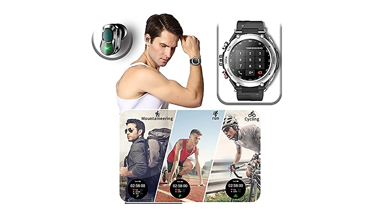 Desong Smart Watch: 3 in 1 Fitness Tracker & Earbuds