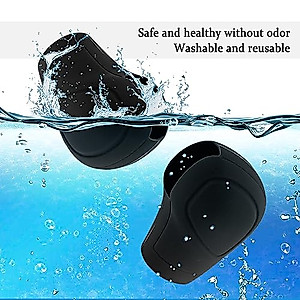 OFBAND 2PCS Silicone Car Gear Shift Cover,Anti-Slip Shift Knob Cover Effectively Protects Stick Shift Knob,Universal car Interior Accessories Gear Shifter Knobs Decoration (Black)