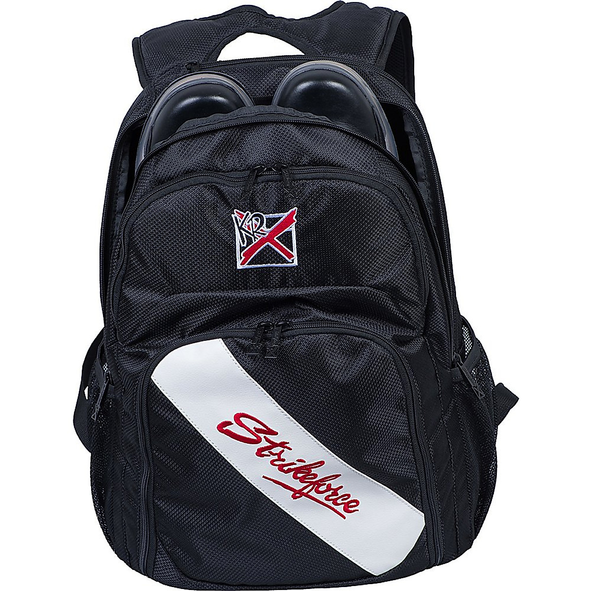 KR Striekforce Fast Bowling Shoe and Accessory Backpack Black/White