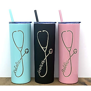 Maars® Laser Engraved Personalized Nurse 20 or 22 oz Tumbler with lid and straw- Nurse Gift, Doctor Gift, Nurse Assistant, Nursing Student, Medical Assistant Tumbler, Nurse Graduate Gift