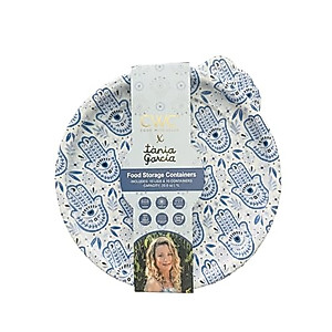 COOK WITH COLOR 20 Piece Round Plastic food containers. 10 Lids & 10 containers ROUND/CIRCULAR/LIMITED EDITION DESIGNS (THE EYE)