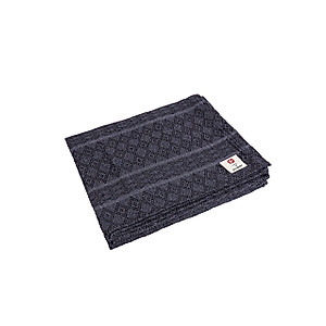 Manduka Yoga Cotton Blanket - Yoga Prop and Accessory, Roll, Fold, Stack to Support, Made of Cotton, 68 inch (172cm), Thunder Grey