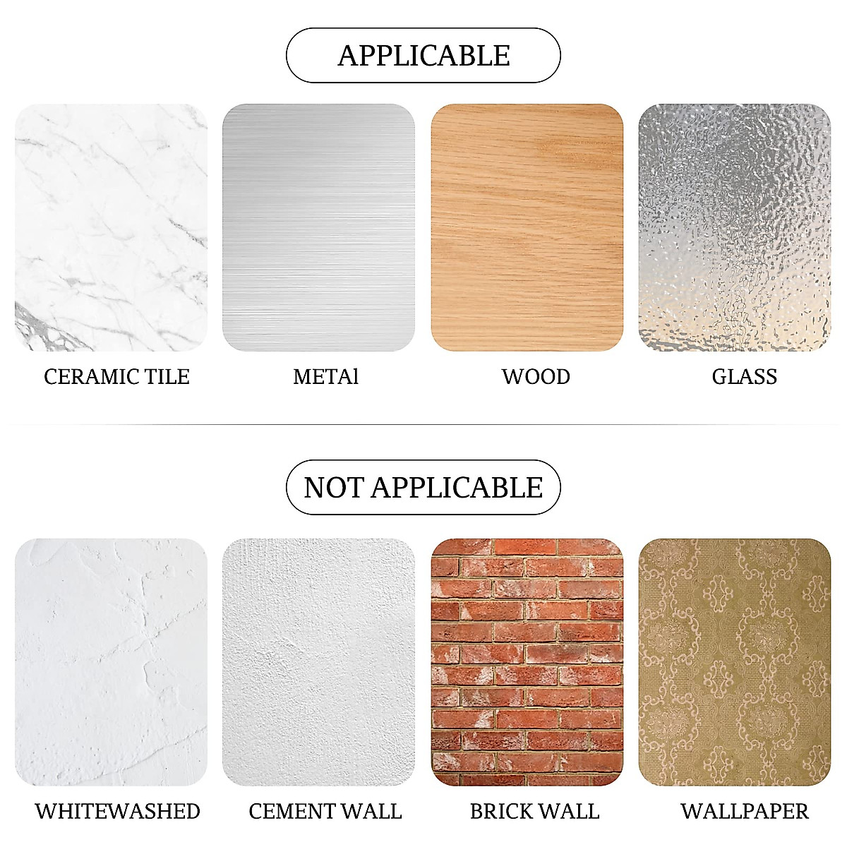 8 Pack Desktop socket fixer, Plug-in Surge Protector Holder, Desktop Mobile Self-Adhesive Punch-Free Socket Holder, for Kitchen Home Office Cable Management (White) (White)