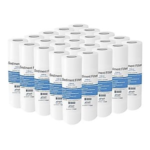 Sediment Melt Blown Water Filter Cartridge Standard 2.5x10" 5 Micron 25 Pack
