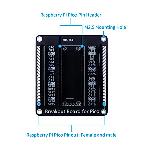 GeeekPi GPIO Breakout Board Kit for Raspberry Pi Pico/Pico W, GPIO Expansion Board Breakout Module with Jumper Wire Pack for Raspberry Pi Pico/Pico W