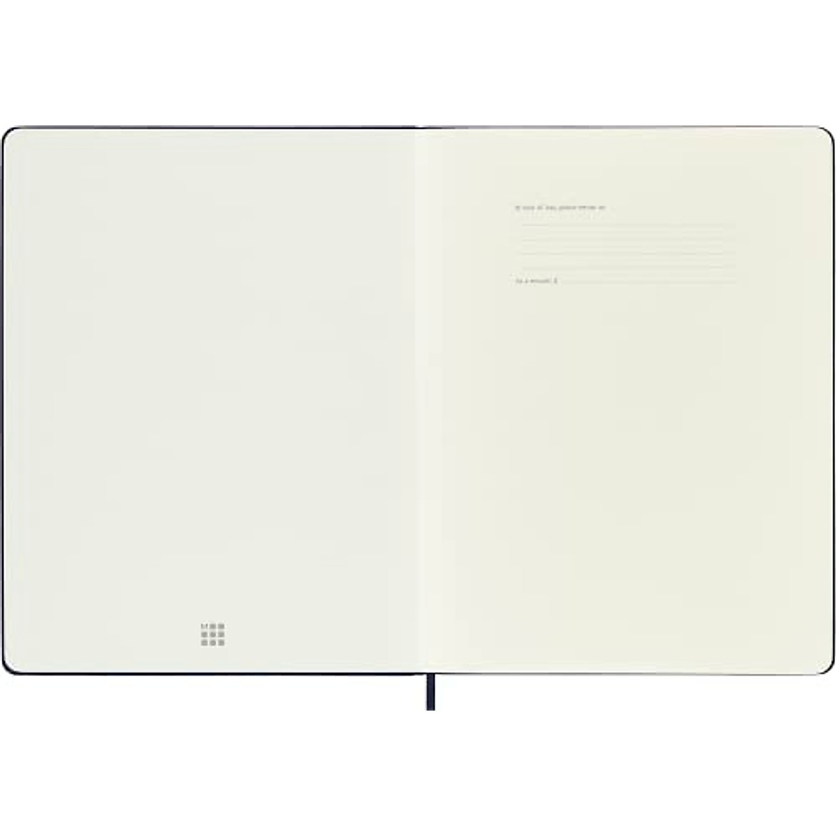 Moleskine Classic Notebook, Hard Cover, XL (7.5" x 9.5") Plain/Blank, Sapphire Blue, 192 Pages