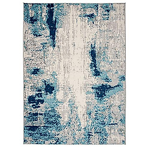 Rugshop Sky Collection Whimsical Abstract Area Rug 3'3" x 5' Blue