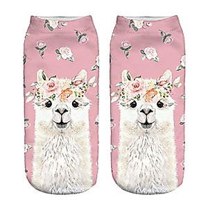 Socks Socks Socks Adult Printing 3D Female Digital Socks Socks for Big Feet Women (B, One Size)