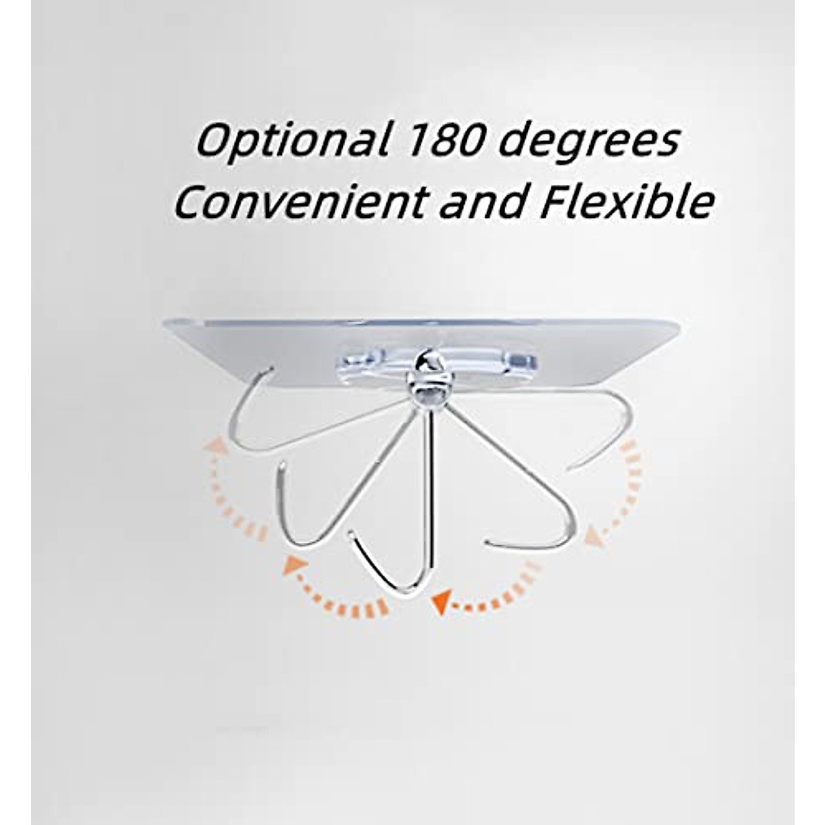 Pengwei 24 Pack Adhesive Hooks Transparent Non-Marking Waterproof Hooks Strong Adhesive Hooks for Kitchen Bathroom Cloakroom Reusable Wall Hooks Nail Free Heavy Duty Adhesive Hooks