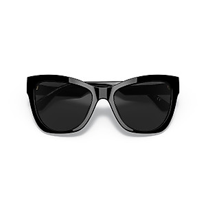 Versace VE 4417U GB1/87 Black Plastic Cat-Eye Sunglasses Grey Lens