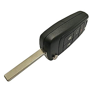 Key Fob Case Shell Fit for Chevrolet Chevy Equinox Sonic GMC Terrain OHT01060512 4 Buttons Replacement Flip Folding Smart Car Key Fob Cover with Uncut Blade Blank (4 Buttons Flip Key Shell)