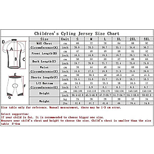 JPOJPO Cycling Bike Shorts Children Bicycle Riding Half Pants 4D Gel Padded Cycle Wear Tights M