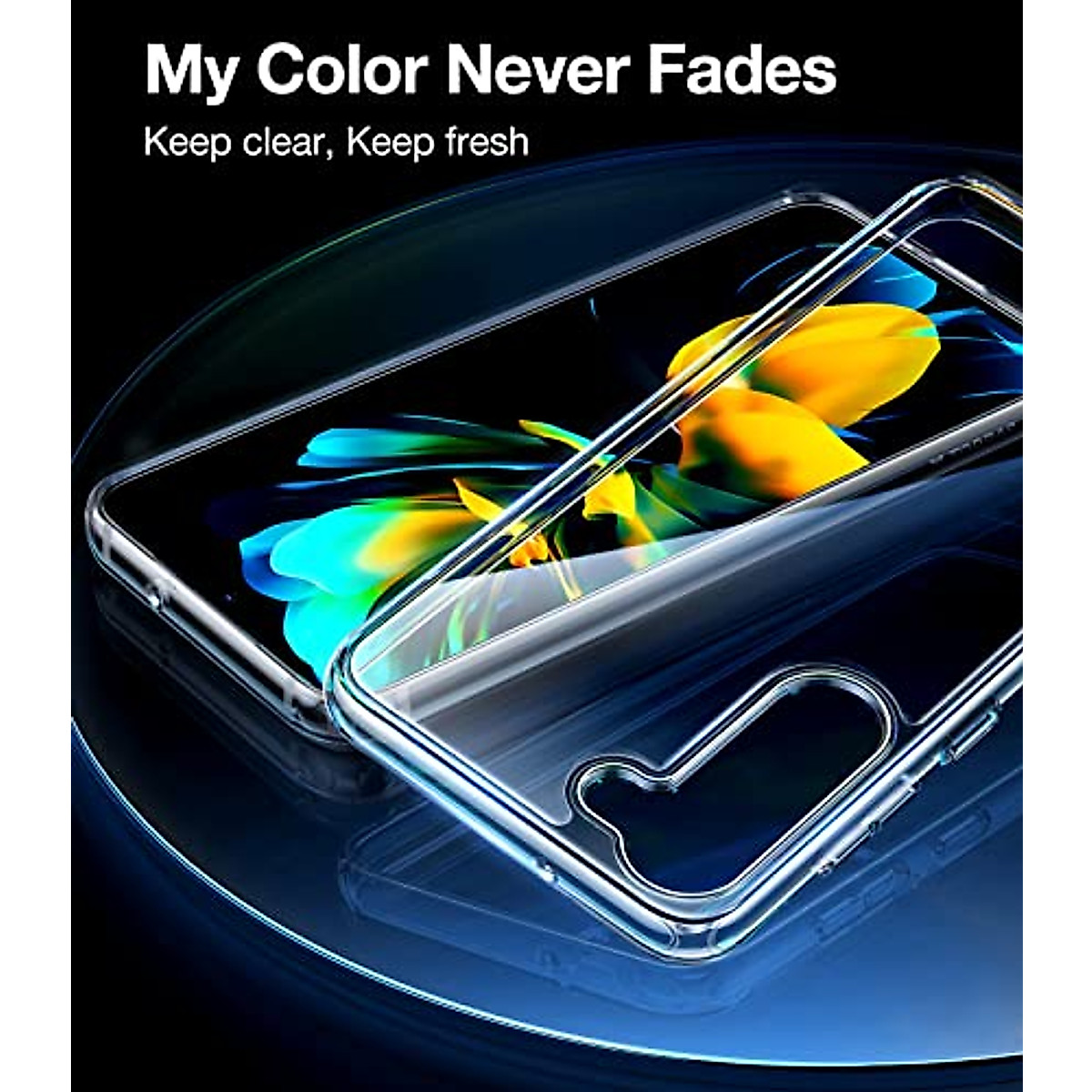 TORRAS Diamond Clear Compatible for Samsung Galaxy S23+ Plus Case 6.6 inch, Non-Yellowing, Shockproof Protective Military Grade Drop Tested, Hard Back Slim Thin Clear Case for S23 Plus 2023, Clear