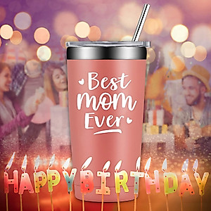 Fufendio Mom Gifts - Best Mom Ever Gifts - Gifts for Mom from Daughter, Son - Valentines, Birthday, Mothers Day Gifts for Mom, New Mom, Bonus Mom - Mom Tumbler Cup 20oz