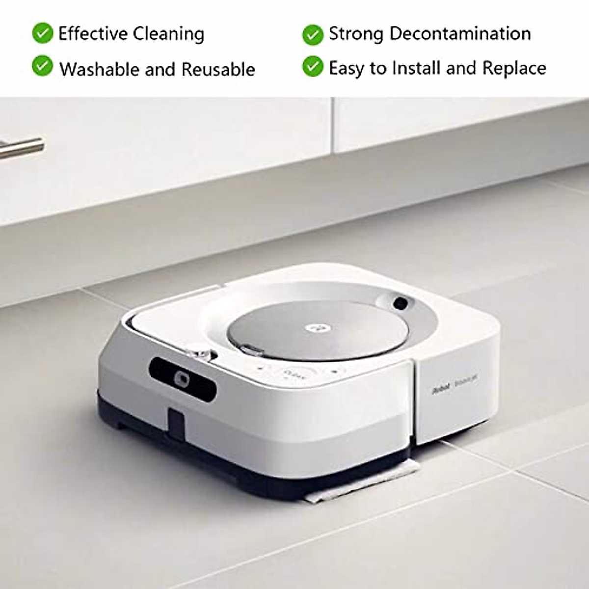 Garbage fighter Mopping Pads Replacement for iRobot Braava Jet M6 (6012) (6110) (6112) (6113) - 10 Pack Washable Reusable Sweeping Cloth Pads - Wi-Fi Connected Robot Mop (5 Wet Pads and 5 Dry Pads)